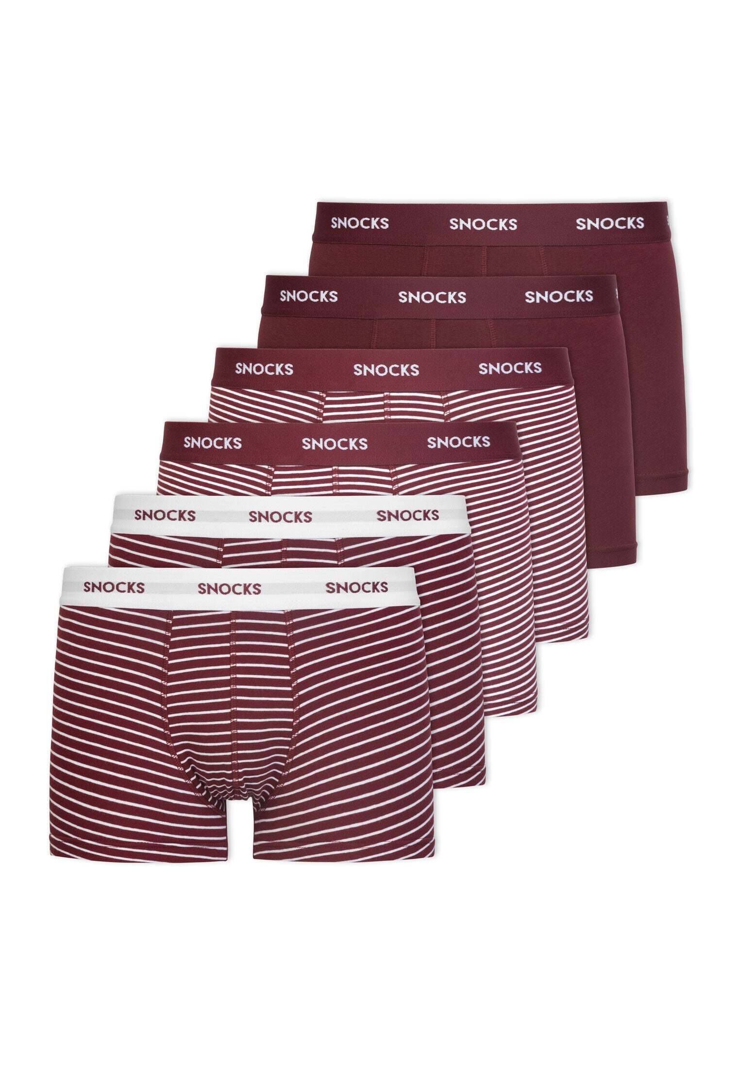 Herren Boxershorts mit farbigem Bund aus Bio-Baumwolle im 6er-Pack