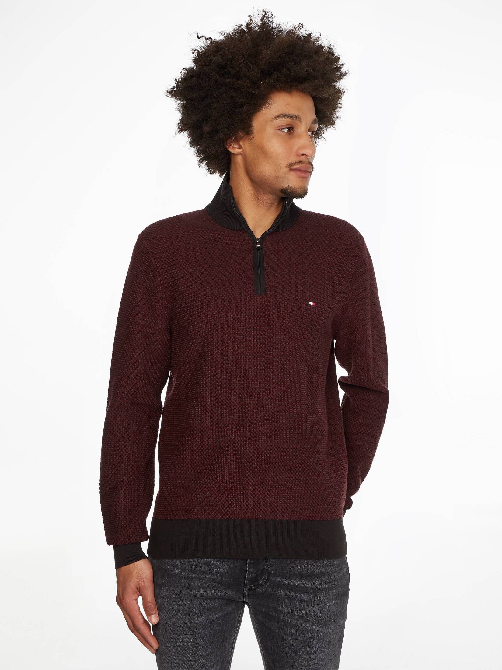 Herren Pullover 2-TONE ZIP