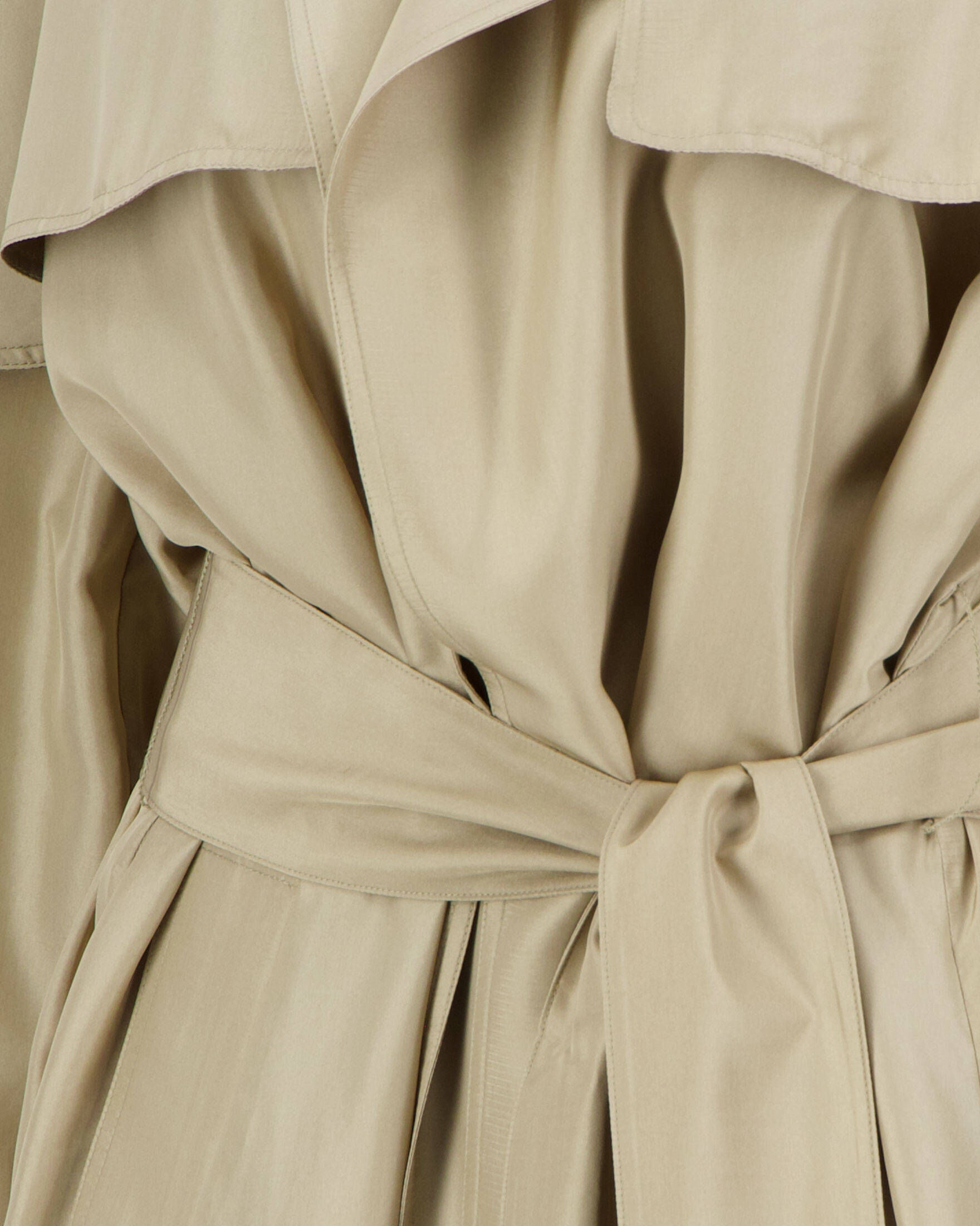 Damen Trenchcoat aus Seide PLEATED BACK FLUID TRENCH