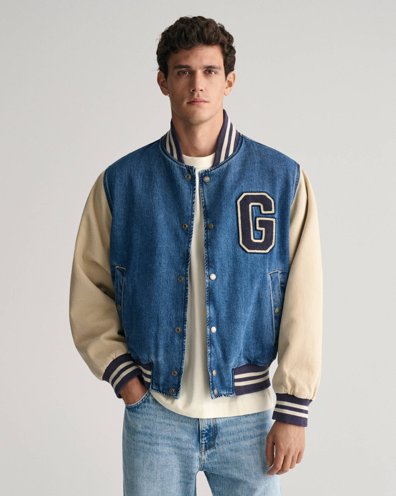 Herren Collegejacke DENIM VARSITY JACKET