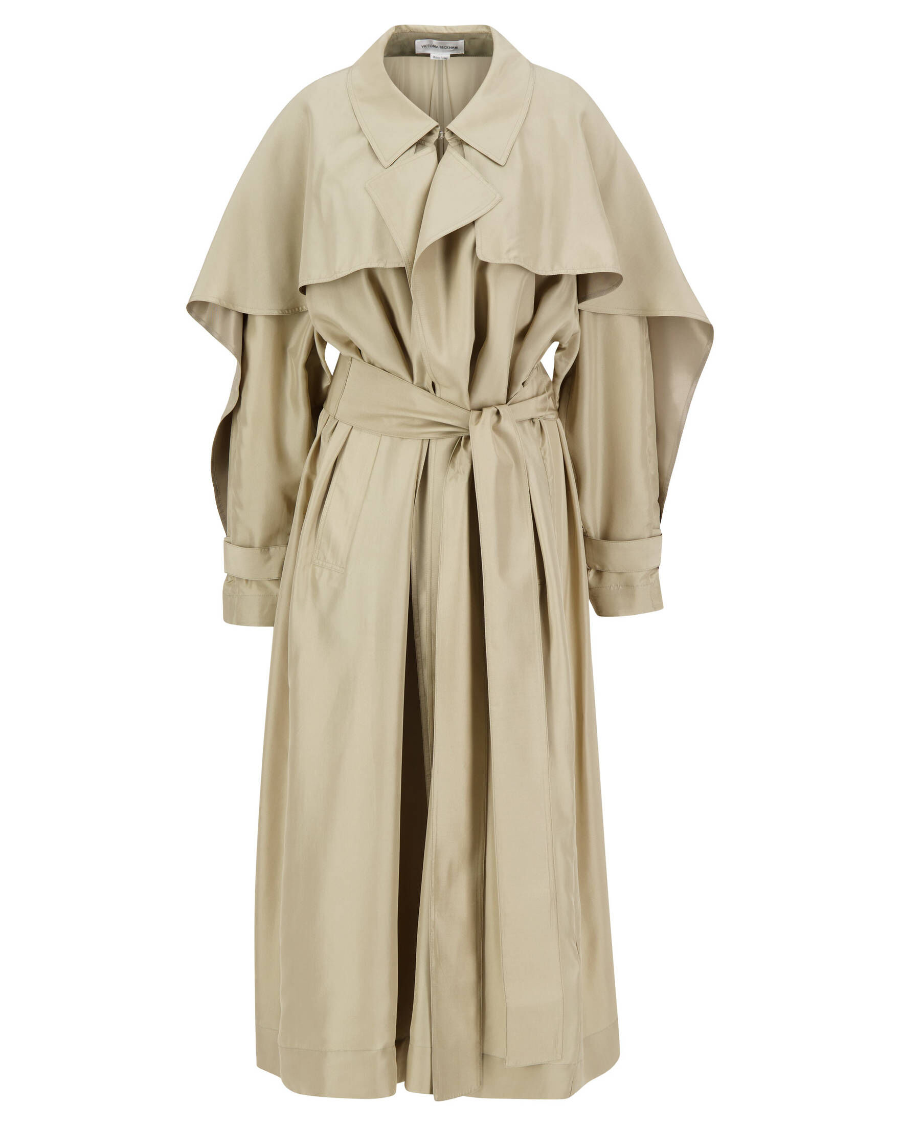 Damen Trenchcoat aus Seide PLEATED BACK FLUID TRENCH