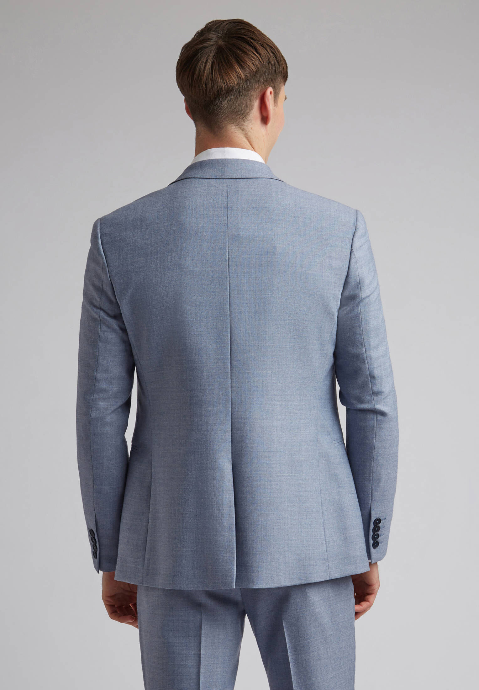 Herren Sakko Dusty Blue Light Flannel