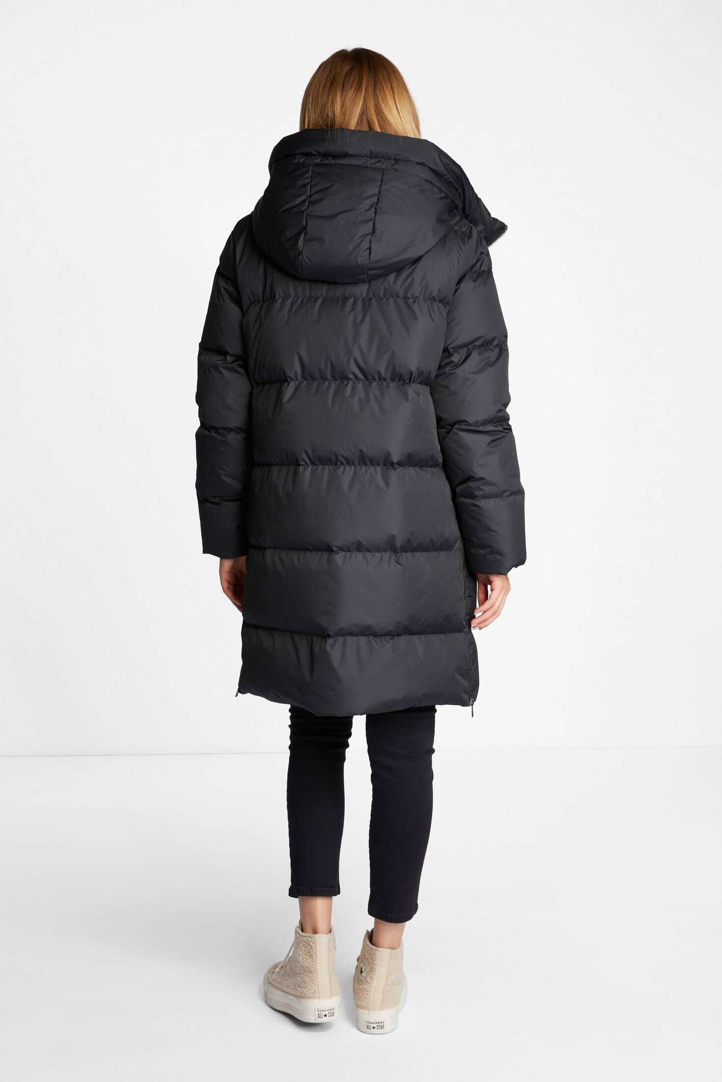 Damen Steppmantel mit Kapuze