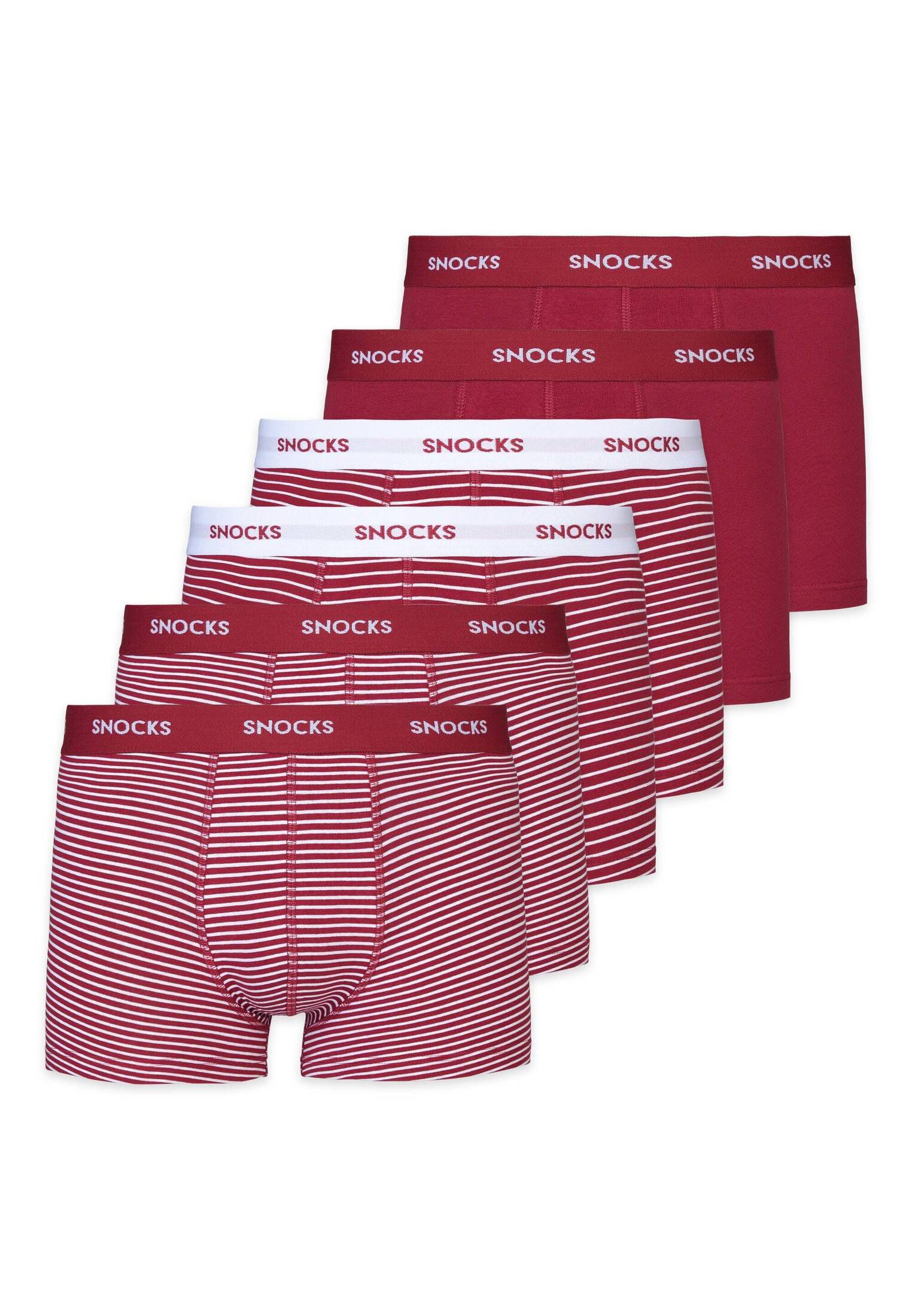 Herren Boxershorts mit farbigem Bund aus Bio-Baumwolle im 6er-Pack