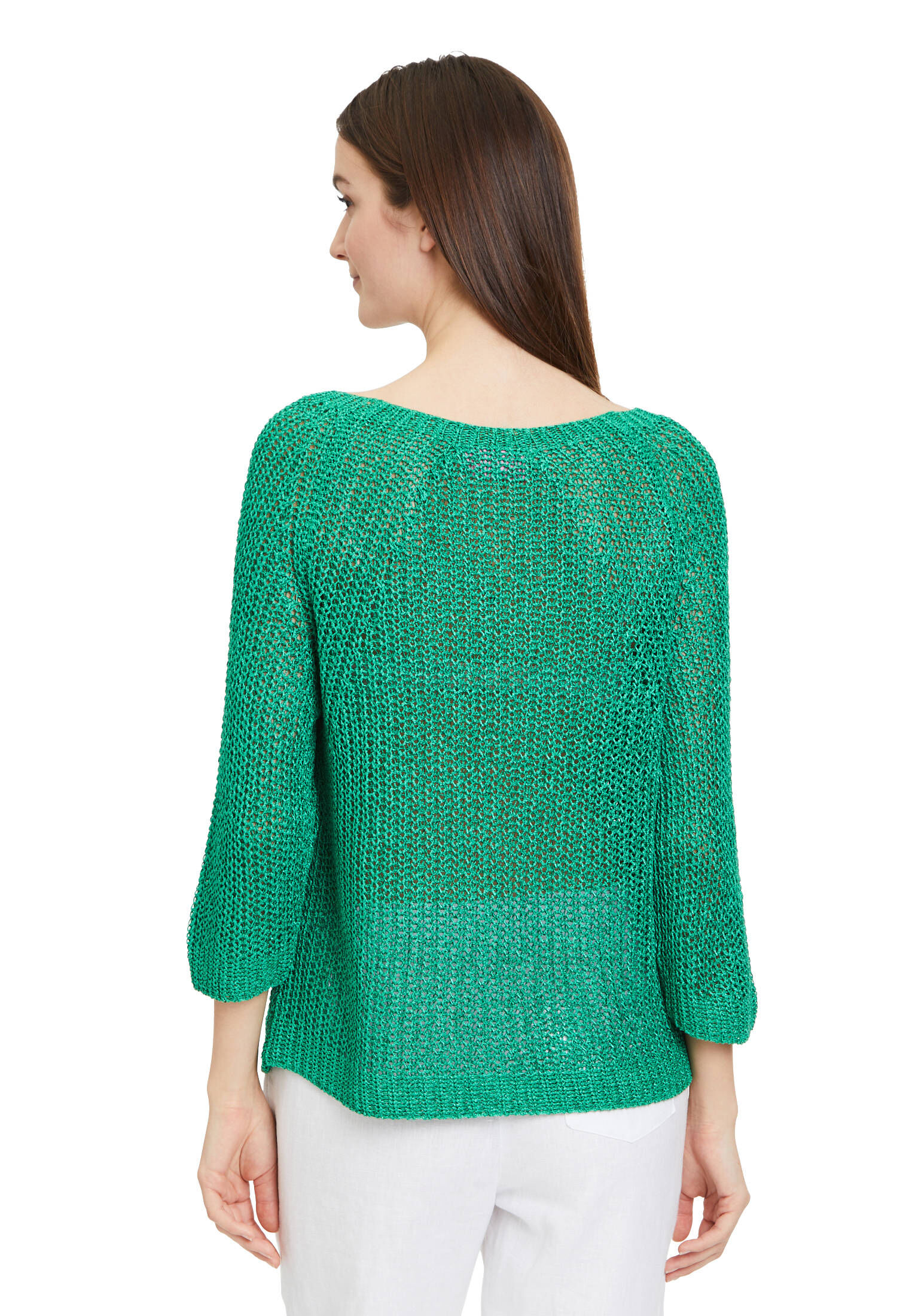 Damen Basic-Strickpullover mit Strickdetails