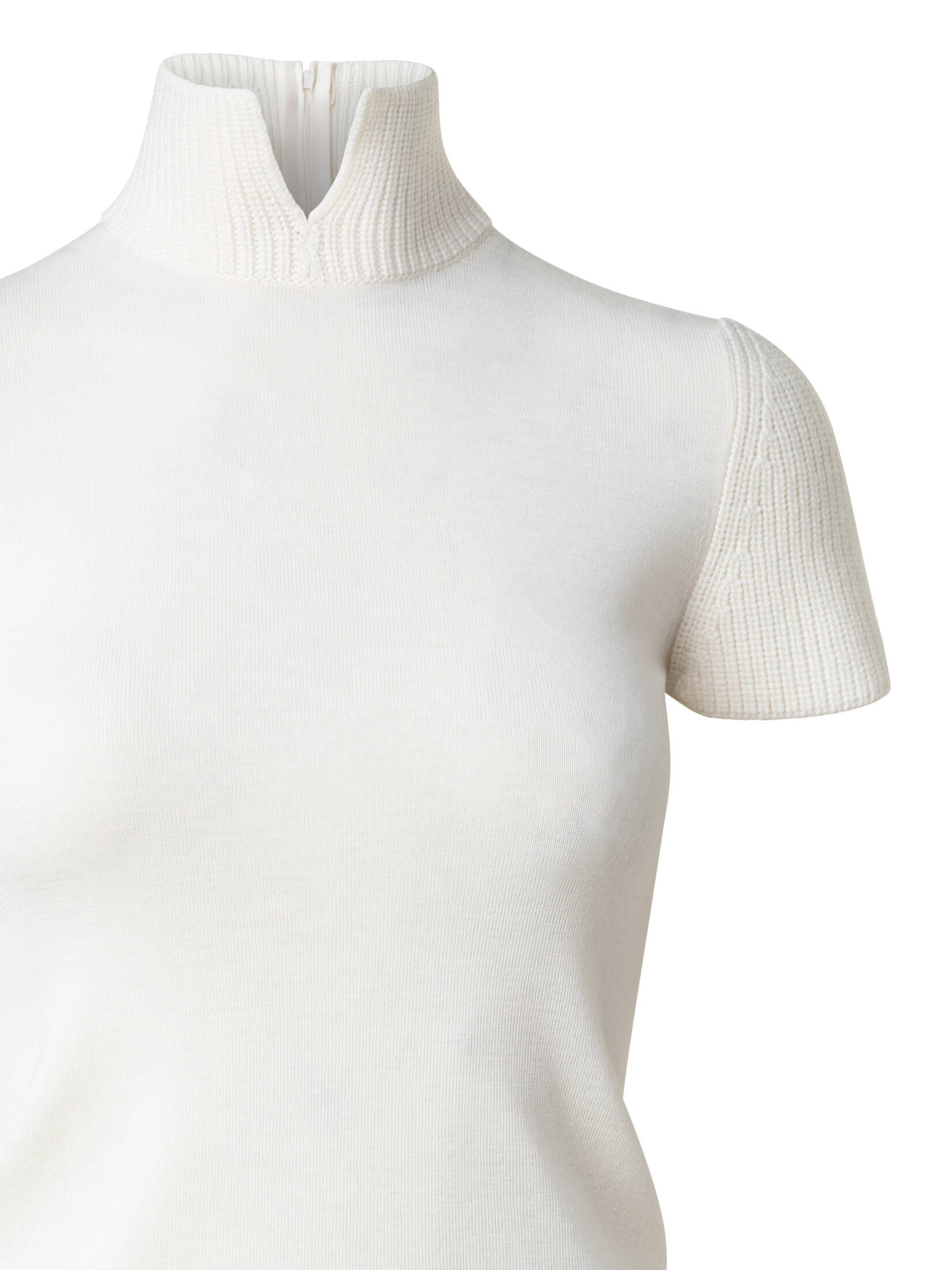 Damen Strickpullover kurzarm aus Merinowolle