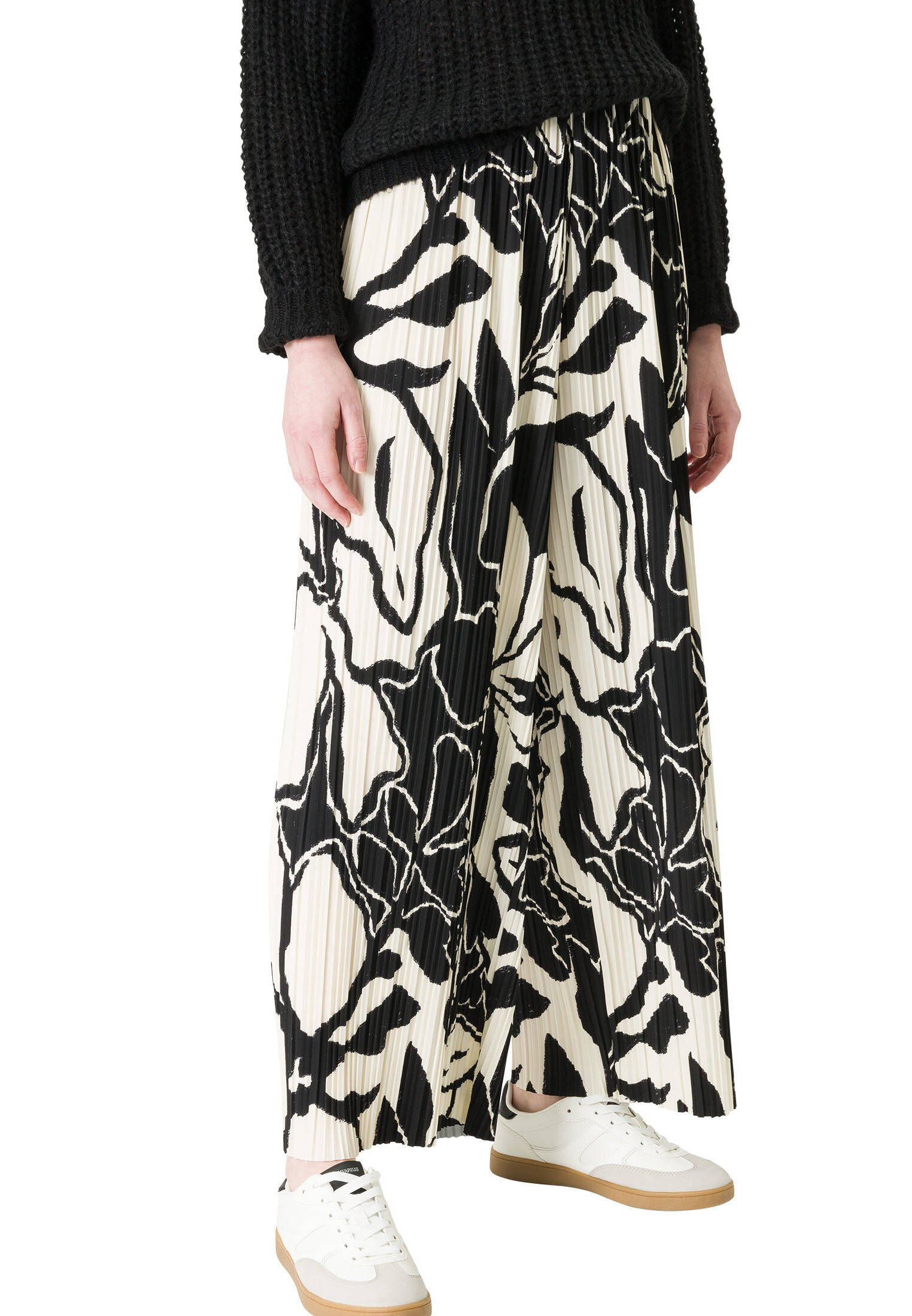 Damen Plissee Culotte mit Blumenmuster 28 Inch