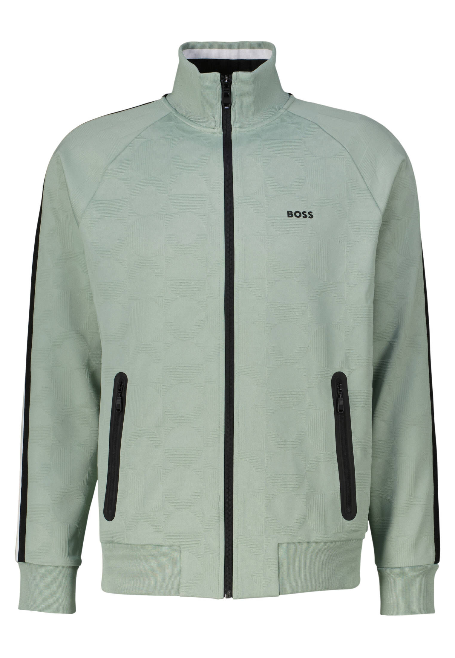 BOSS Herren Sweatjacke SKARLEY STRIPED C in grün kaufen | engelhorn