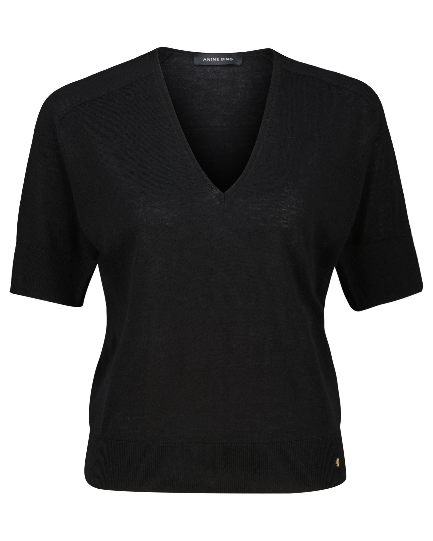 Damen Strickpullover Kurzarm aus Wolle mit Kaschmir