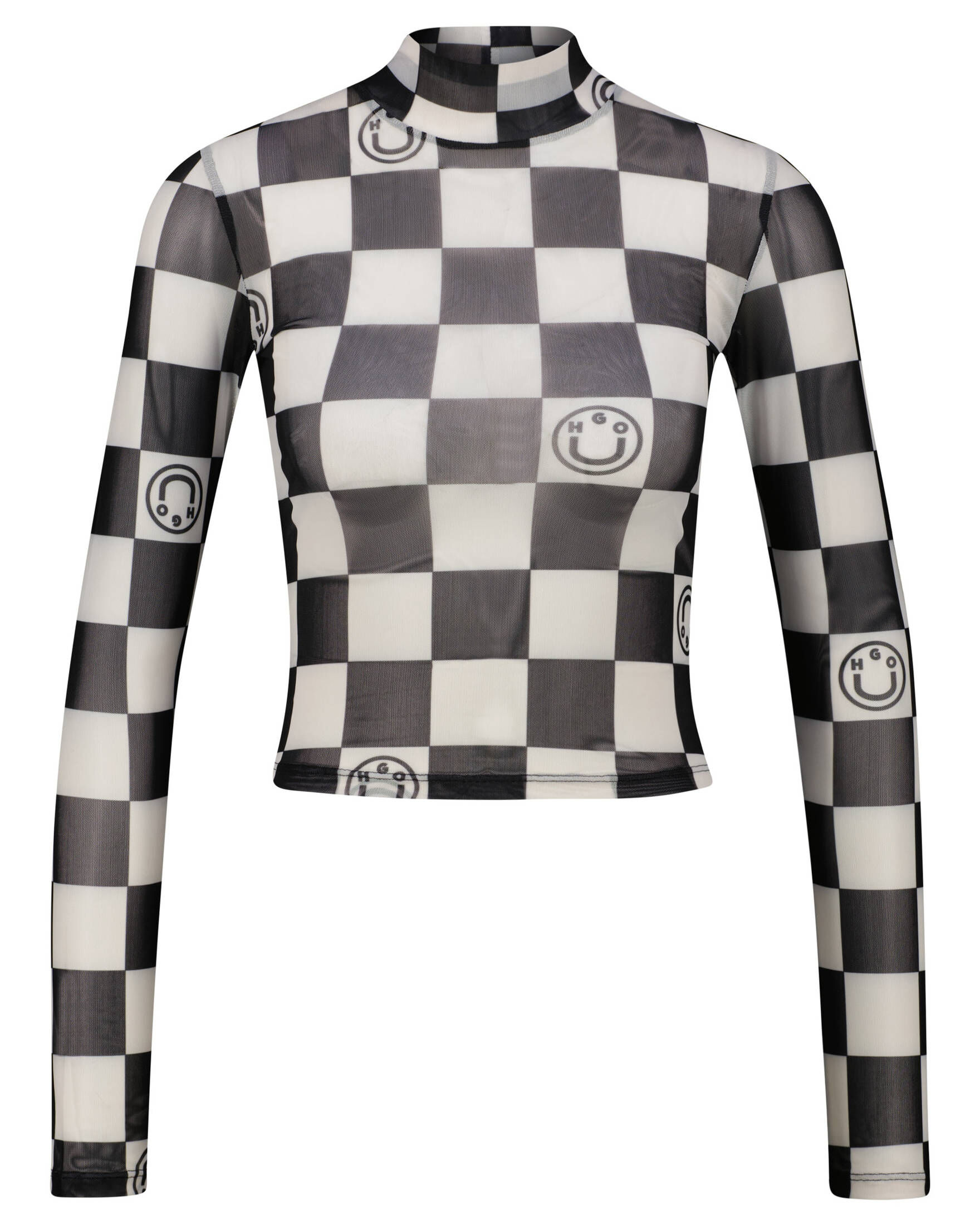Damen Longsleeve DASORI aus Mesh Cropped Fit