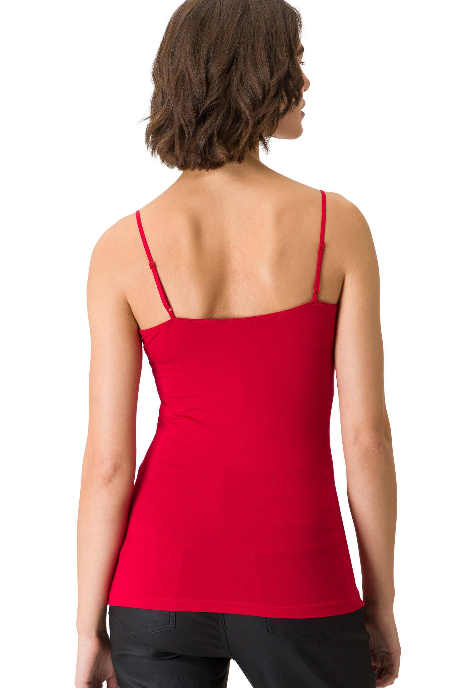 Damen Top mit Spitzenborte