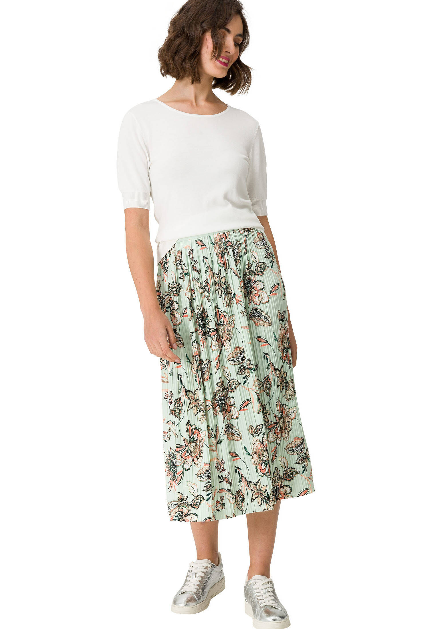 Damen Midirock mit Falten