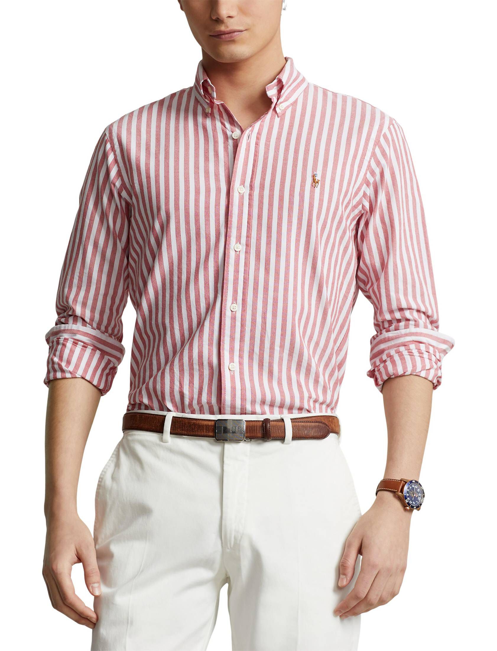 Herren Hemd OXFORDHEMD gestreift Custom Fit