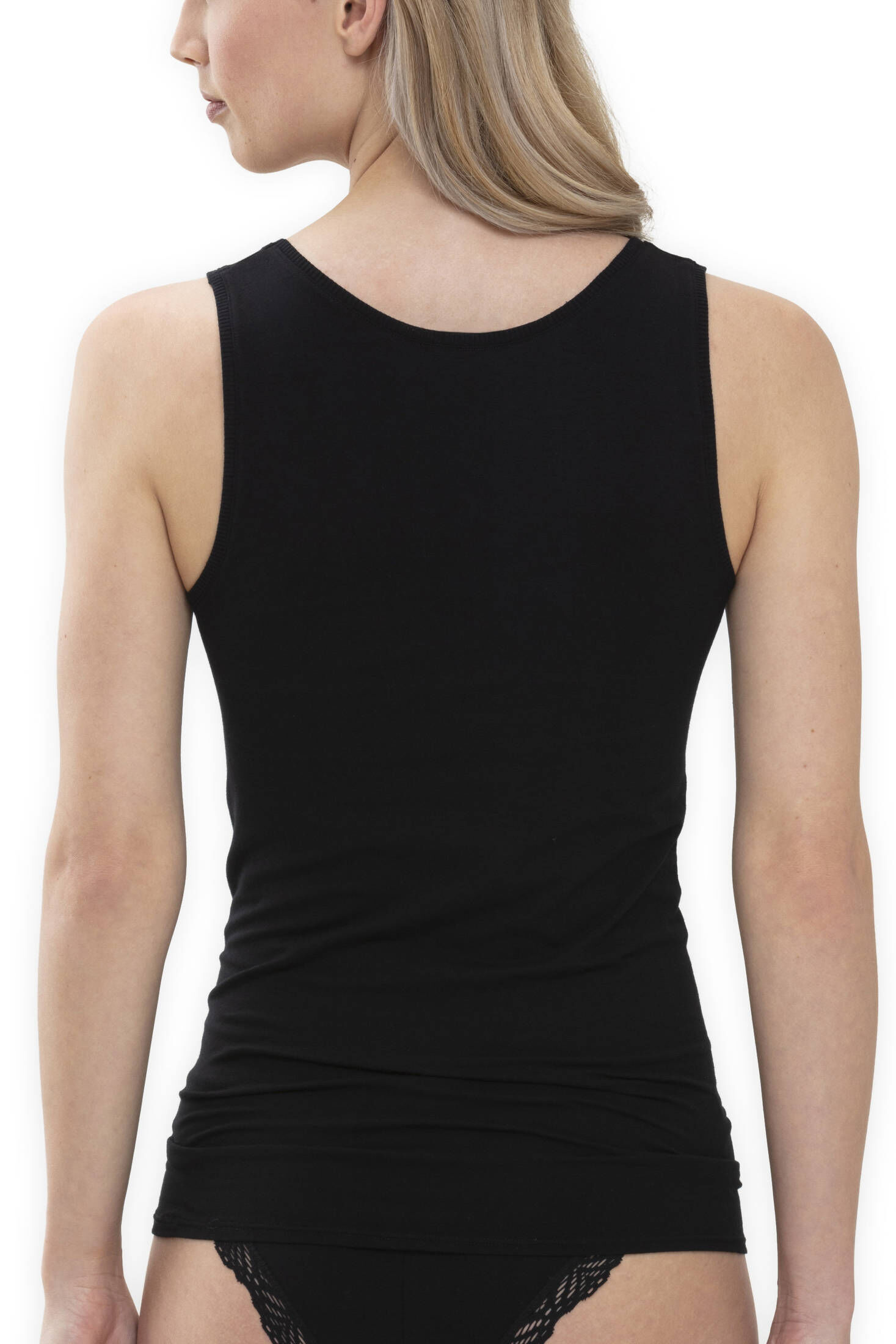 Elegantes Unterhemden Damen Schwarz Fotos