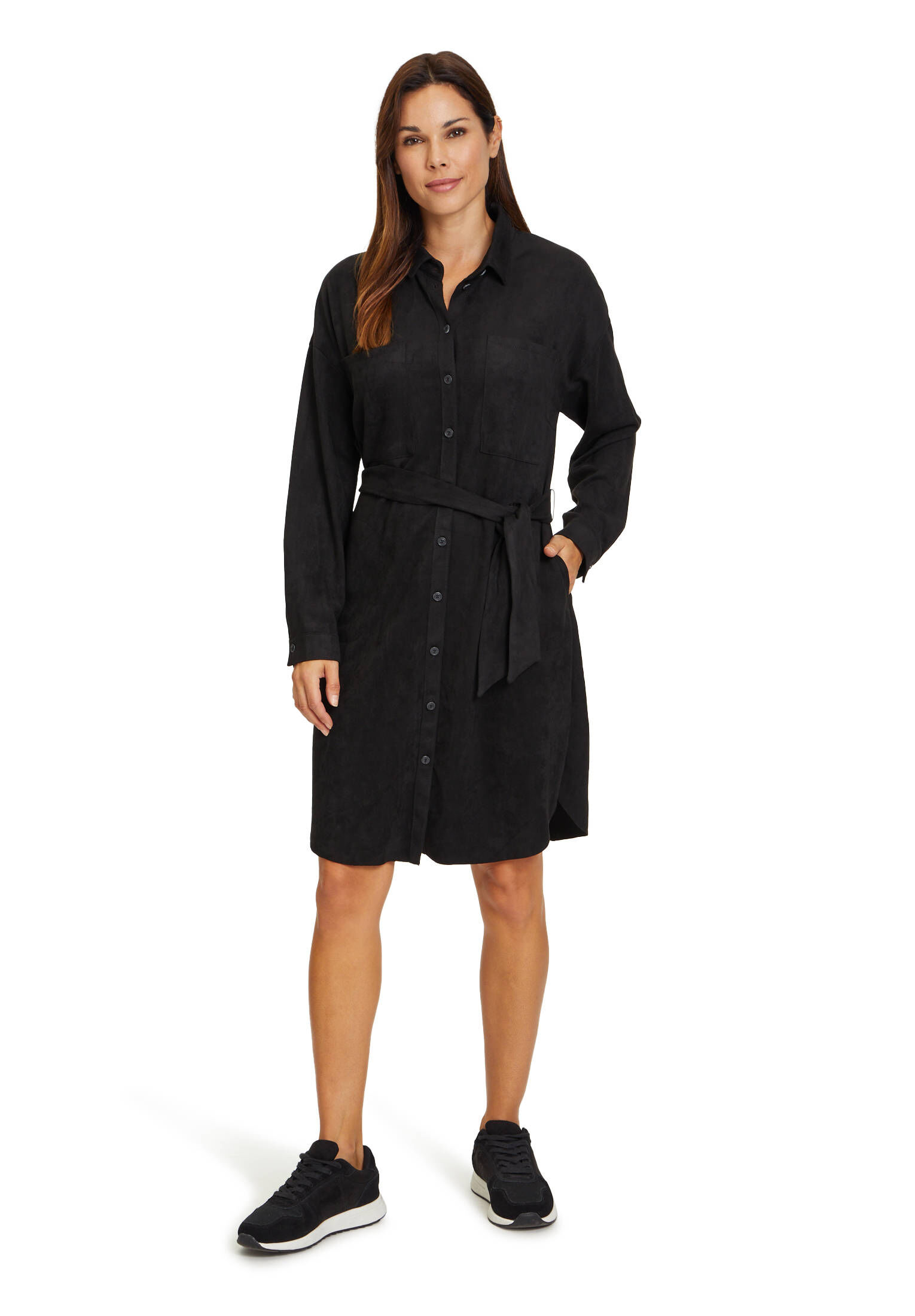 Damen Hemdblusenkleid mit Knopfleiste