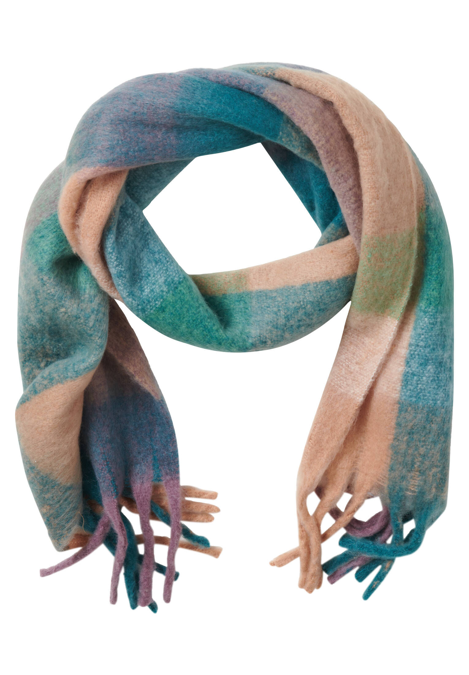 Damen Winterschal mit Fransen