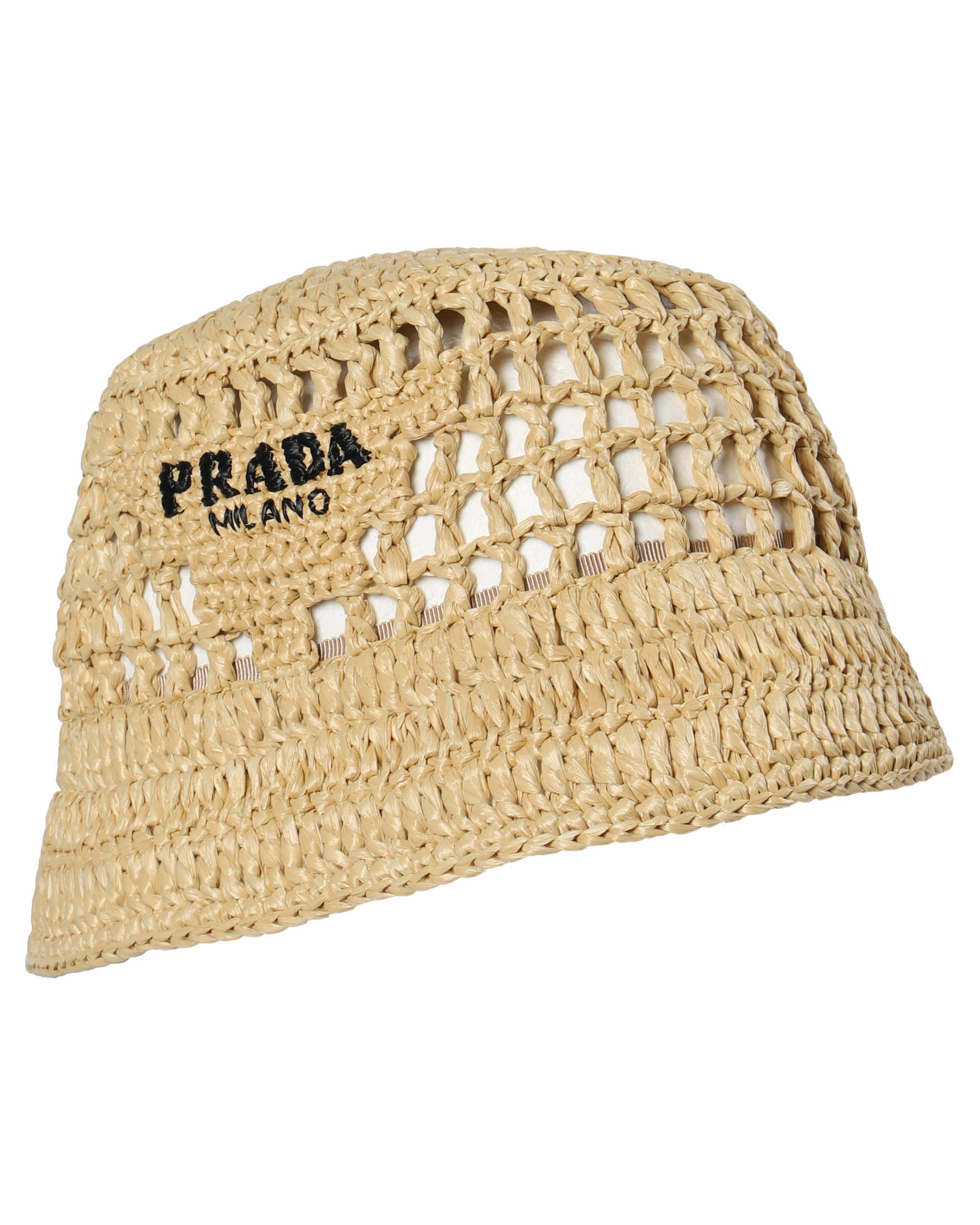 Prada Damen Fischerhut aus Raphiabast in Beige kaufen | engelhorn