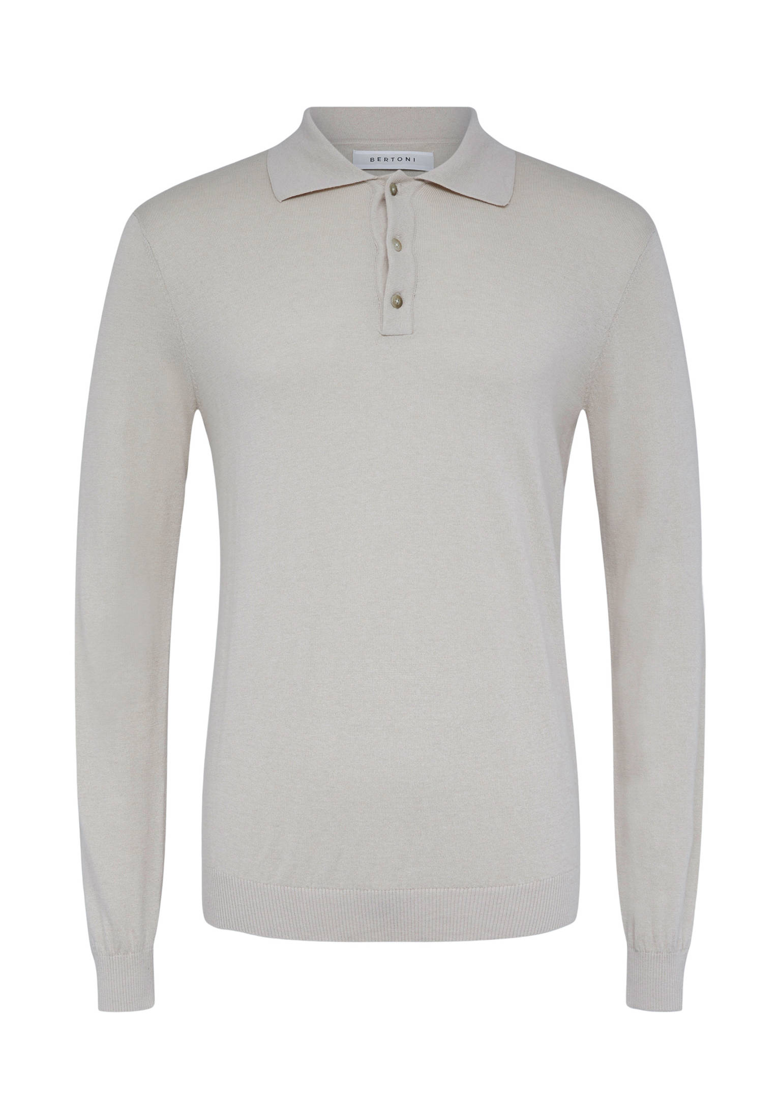 Herren Strick-Polo mit Seide